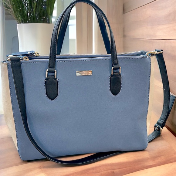 kate spade | Bags | Kate Spade Colorblock Large Handbag In Blue And ...
